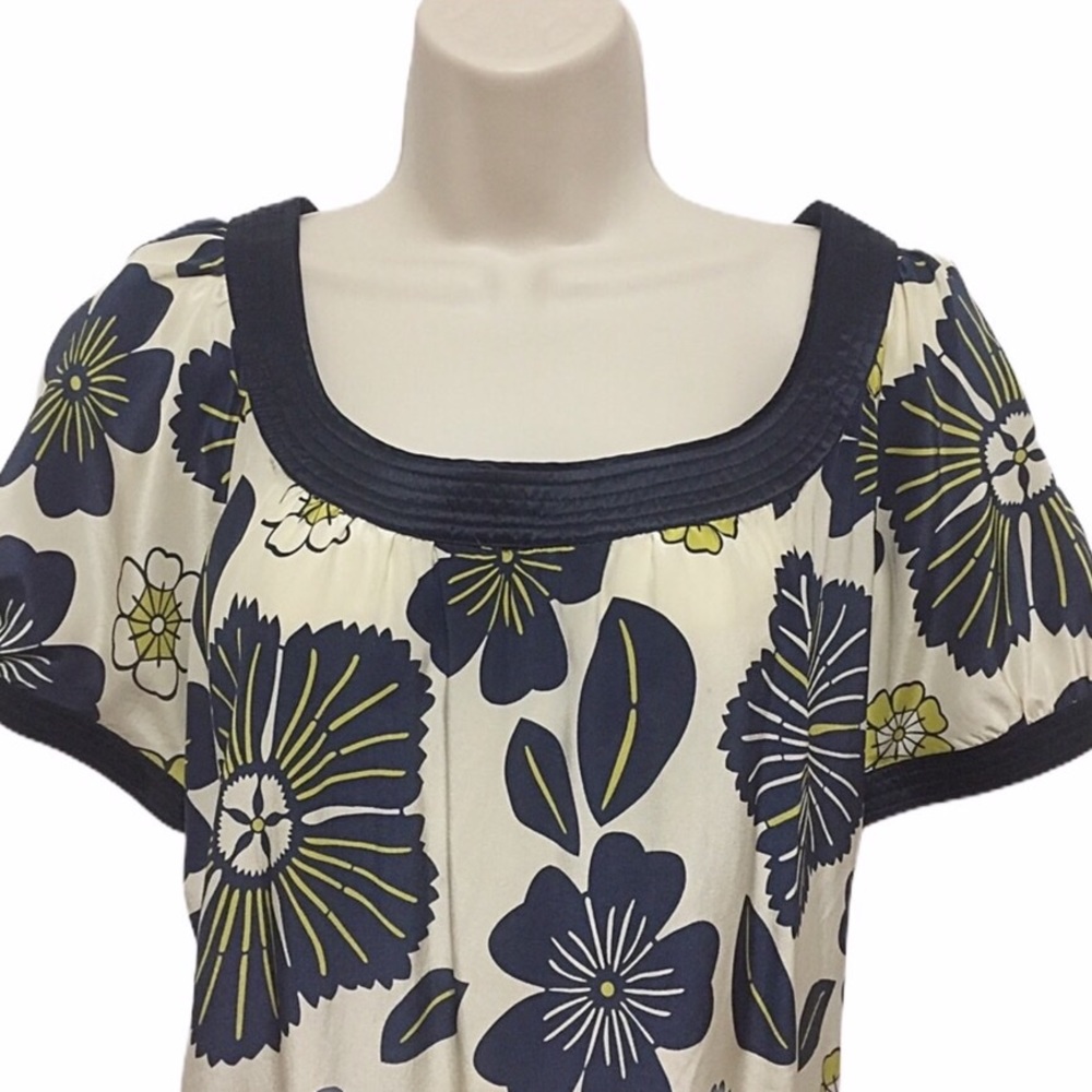 Anthro Moulinette Soeurs Silk Floral Shift Dress Gem